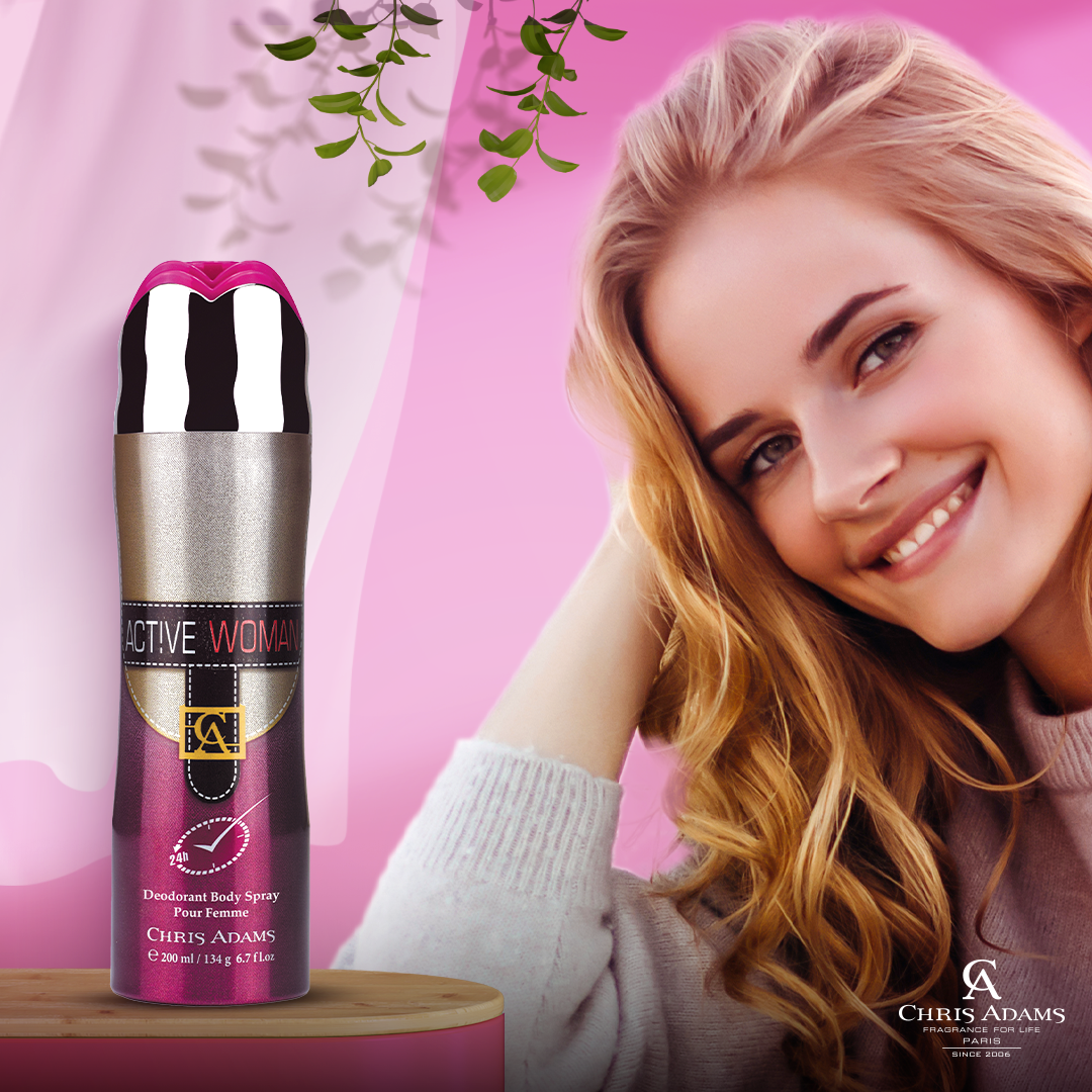 Buy Chris Adams Deodorant Perfume Spray - Active Woman, 200ml | Buy 2 ...