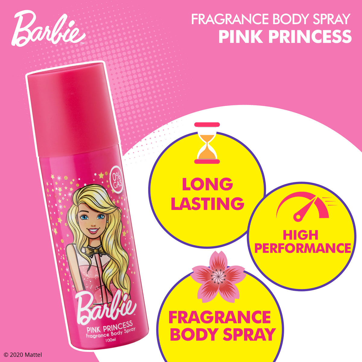 Buy Barbie Fragrance Body Spray - Pink Princess, 100ml Online in India ...